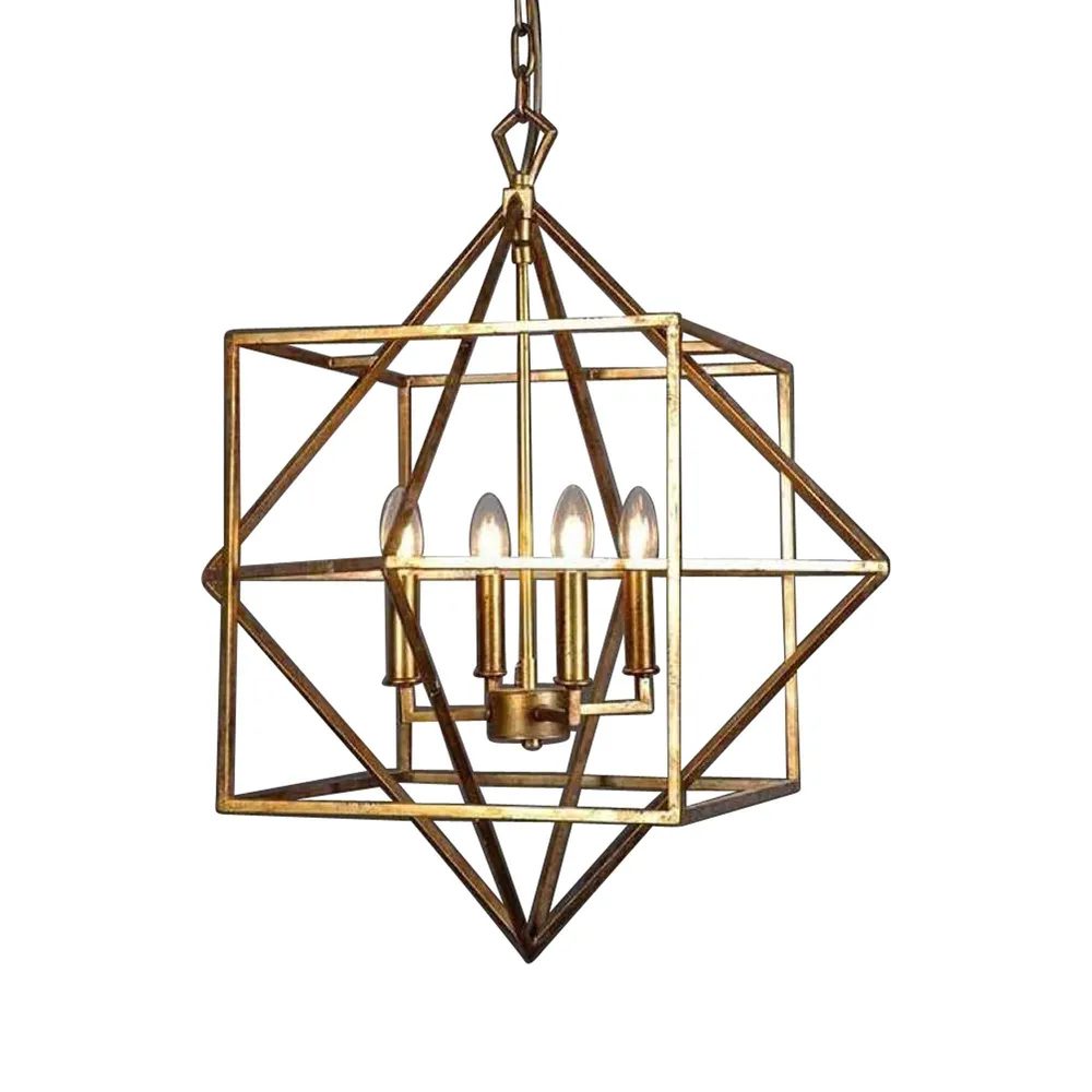 Gold Geometric Pendant Light - Sydney Lighthouse